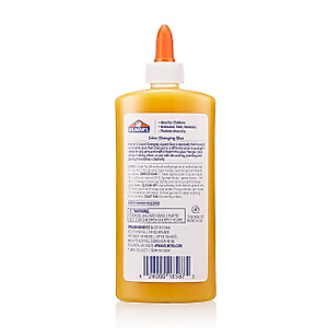 Elmer's Color Changing Liquid Glue, Great for Making Slime, Washable, Yellow to Red, 9 Ounces