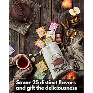 Twinings Herbal and Decaf Tea Bags - Caffeine-Free Variety Sampler - 25 Flavors, 50 Count - Individually Wrapped Packets