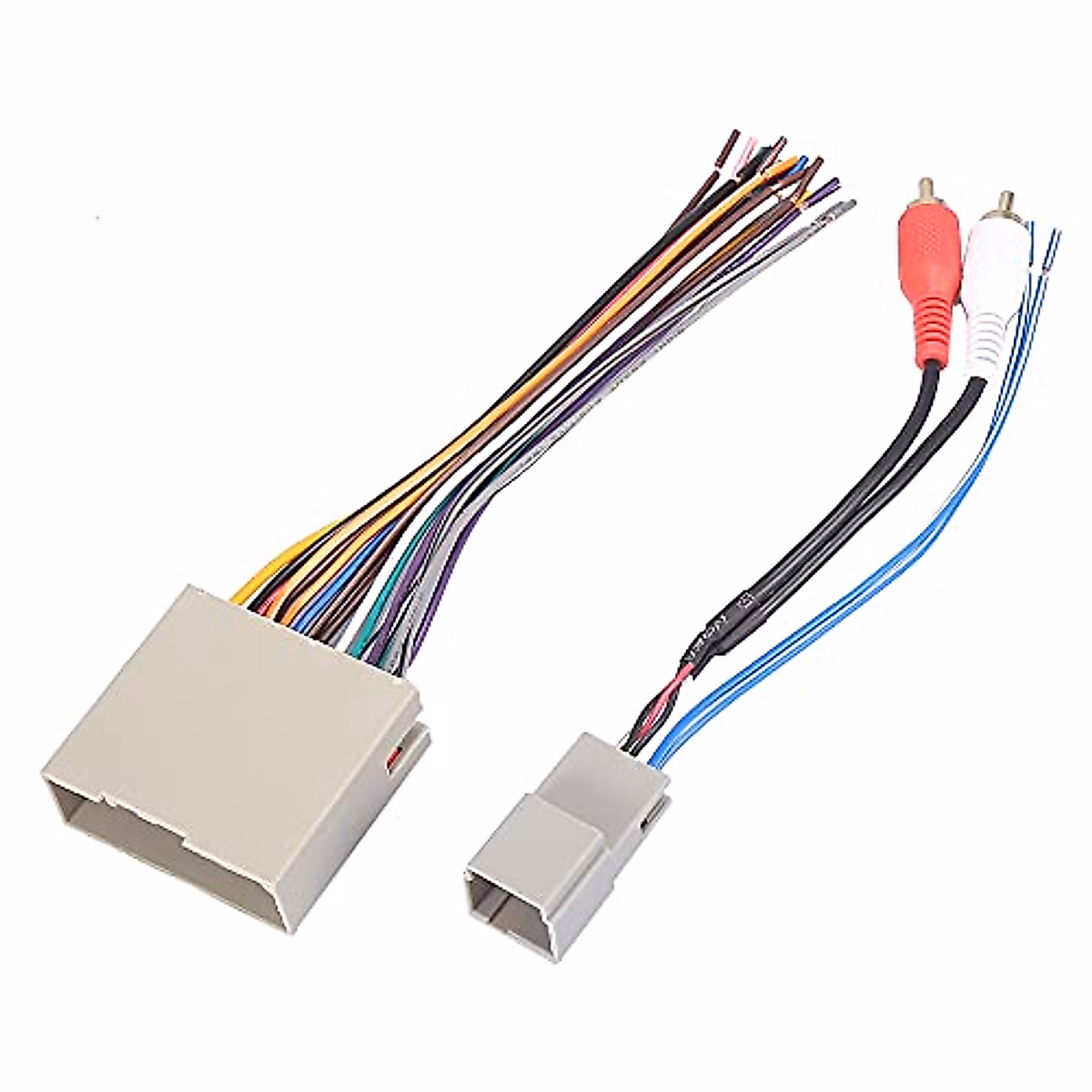 X AUTOHAUX 70-5521 Car Stereo CD Player Wiring Harness Set Wire Radio Adapter 2 RCA Connector for Ford Freestar 2004-2007