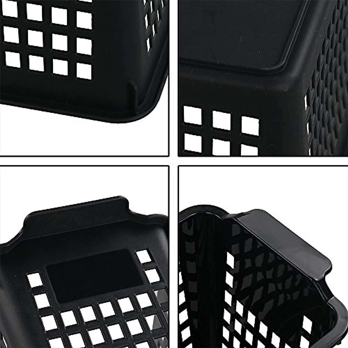 Begale Plastic Storage Trays Basket for Kitchen, Bathroom Organizer, Set of 6