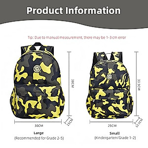 Armbq Kids Backpack for Boys Camo Print Elementary School Bag Preschool Daypack Outdoor Kindergarten Bag