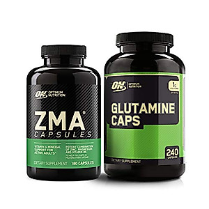 OPTIMUM NUTRITION ZMA, Zinc for Immune Support, Muscle Recovery and Endurance Supplement for Men and Women, Zinc and Magnesium Supplement & L-Glutamine Muscle Recovery Capsules