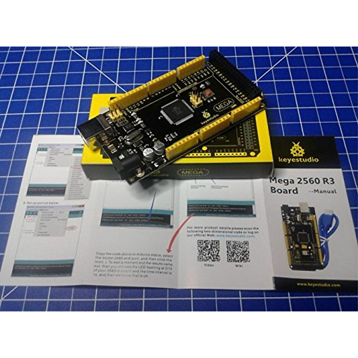KEYESTUDIO Mega 2560 R3 Board for Arduino Projects with USB Cable