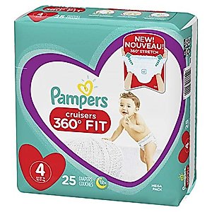 Pampers Cruisers 360˚ Fit Diapers Size 4 25 Count