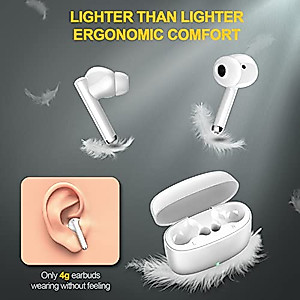 yobola Wireless Earbuds, Bluetooth Earbuds in Ear Deep Bass HiFi Stereo, IPX7 Waterproof Bluetooth Headphones 5.3 Touch Control, Wireless Headphones 4 Microphone Clear Call, Lightweight and Fit