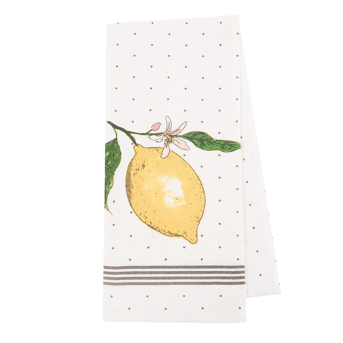 KAF Home Pantry Lemon Kitchen Dish Towel Set of 4, 100-Percent Cotton, 18 x 28-inch