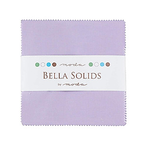 Bella Solids Lilac Moda Charm Pack by Moda Fabrics; 42-5" Quilt Squares