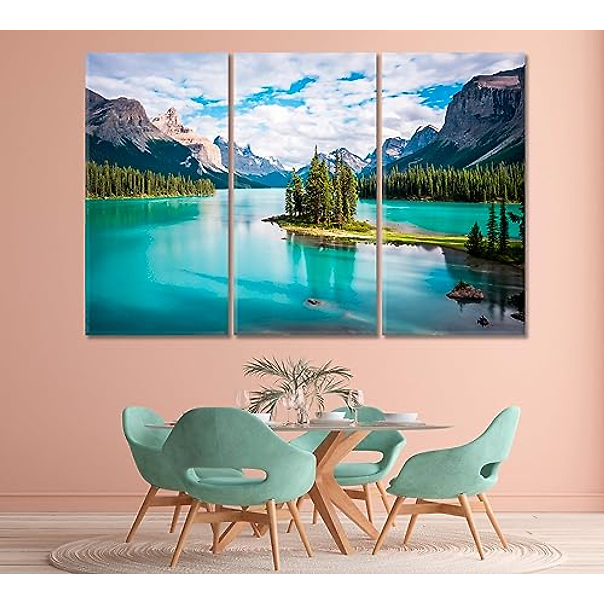 Jasper National Park with Maligne Lake Canada Canvas Print 1 Panel / 36x24 inches