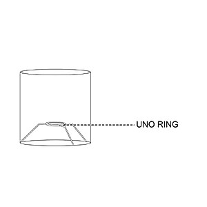 Simple Designs LT2066-GDW 13.5" Down to the Wire Metal Table Lamp with Fabric Shade, Gold with White Shade