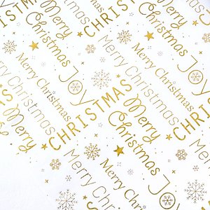 MR FIVE 60 Sheets White with Gold Merry Christmas Tissue Paper Bulk,20" x 14",Gold Christmas Tissue Paper for Gift Bags,Merry Christmas Tissue Paper