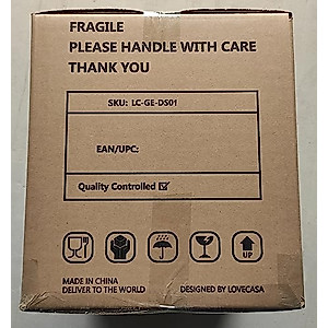 LOVECASA Stoneware Dish Set for 4, Handmade Plates and Bowls Sets, 16 PCS White and Gold Dinnerware Sets, Dishwasher Safe