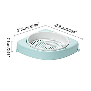 Wall-Mount Bathroom Rotating Shelf Corner Shower Rack Hooks Adhesive Organizer Adhesive Punch-Free Organizer