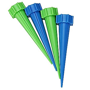 KKSQ Auto Watering Spikes, 12 Pack Self Plant Watering Spikes Plastic Bottle Garden Planting Drip Irrigation for Indoor Outdoor Flowers, Plants