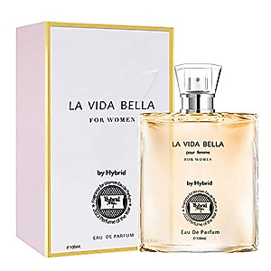 Hybrid & Company La Vida Bella Fragrance for Women Eau De Parfum Natural Spray Elegant Scent, 3.4 Fl Oz
