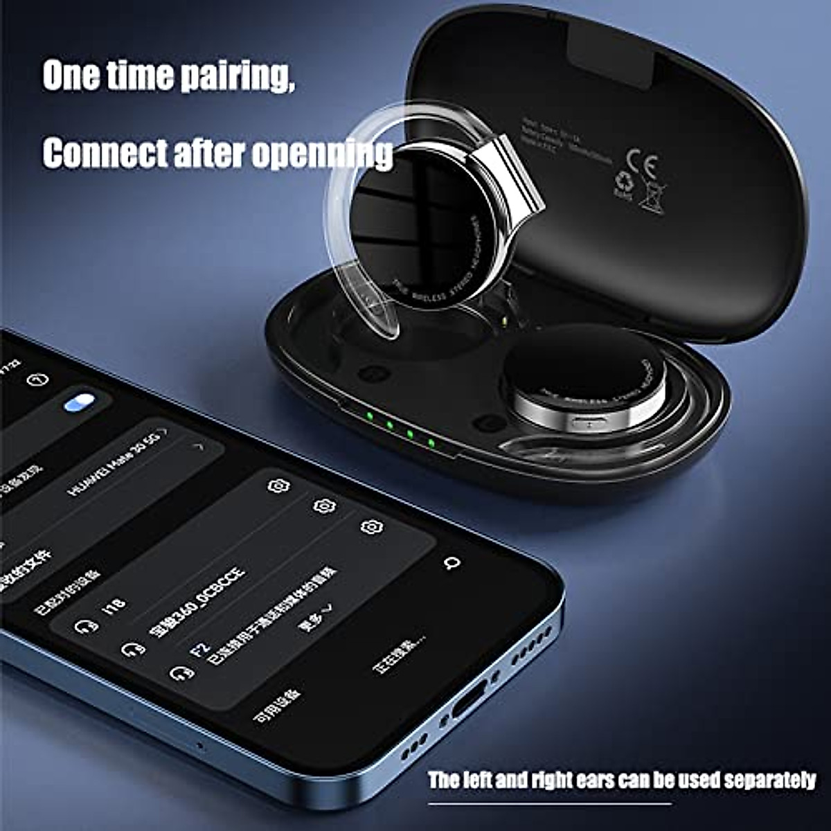 ESSONIO Open Ear Headphones Noise Cancelling Headphones Bluetooth earpiece Bluetooth Headset Runnning Headphones Workout Headphones Earbuds for Cell Phone IPX5 Waterproof with mic for Sports