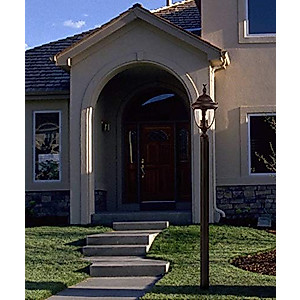 John Timberland Casa Sierra Traditional Outdoor Post Light Sleek Black 19 1/2" Seeded Glass for Exterior House Porch Patio Outside Deck Garage Yard Front Door Garden Driveway Home Lawn Walkway