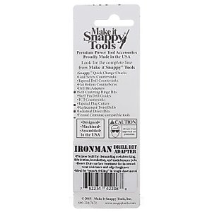 Make it Snappy Tools 1/8 Inch Ironman Quick Change Drill Bit Adapter for Metalworking, Fabrication and Installation