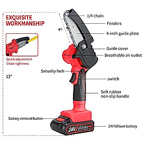 Mini Cordless Chainsaw，Electric Protable Chainsaw with One-Hand Lightweight Pruning Shears Chainsaw for Garden Tree Branch Wood Cutting