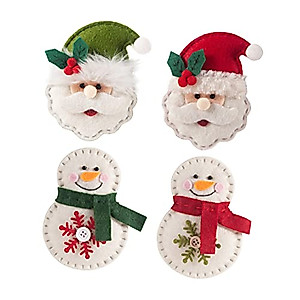 BESPORTBLE 4pcs Home Decoration Home Decorations Christmas Decor Felt Snowman Ornament Christmas Felt Ornaments Snowman Tree Ornaments Pendant Ornament Christmas Ornaments Hanging Ornament
