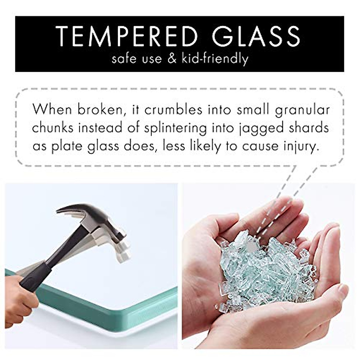 KES Glass Shelf for Bathroom Rectangular 20-Inch Floating Shelves 3 ...