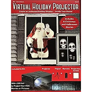 Virtual Holiday Projector - 8 Christmas and Halloween Movies