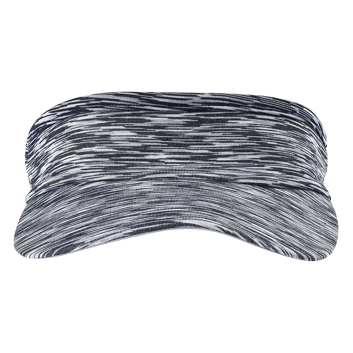 P.D.Creek Ultralight Sun Visor Hat Stretchy Non-Slip Sweatband, Elastic Sun Cap for Outdoor Sports, Running Black&grey One Size