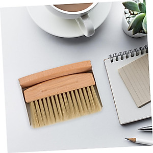 Amosfun 1 Set Small Broom Dustpan Car Desk Miniature Painting Brushes Car Cleaner Handheld Mini Broom Cleaning Tool for Desk Child Desk Cleaning Supplies Small Table Broom Nylon White