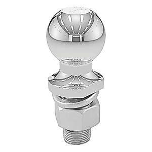CURT 40004 Chrome Trailer Hitch Ball, 6,000 lbs, 2-Inch Diameter, 1 x 2-1/8-Inch Shank