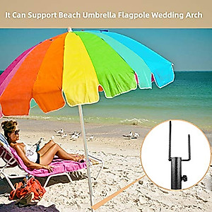 Mumusuki Parasol Anchor Beach Umbrella Holder Sand Screw Stand Fishing Rods Outdoor Sea Patio Lawn Garden Shade