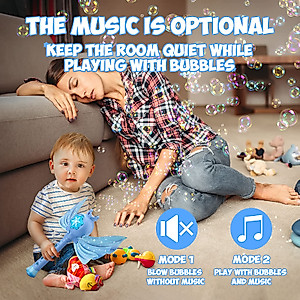 Bubble Machine for Kids, Automatic Electric Frozen Toys for Girls Princess Bubble Wand Maker Blower, Musical&Light Up Bubble Toys for Toddlers Outdoor, 3 4 5 6 7 8 Year Old Gifts