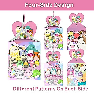 MIUXE 𝓢𝓺𝓾𝓲𝓼𝓱𝓶𝓪𝓵𝓵𝓸𝔀𝓼 Birthday Party Supplis, 𝓢𝓺𝓾𝓲𝓼𝓱𝓶𝓪𝓵𝓵𝓸𝔀𝓼 Birthday Party Decorations incude 12pcs Party Boxes Goodie Boxes