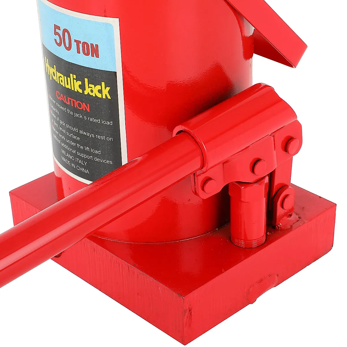 LSAILON 50 Ton Capacity Hydraulic Car Bottle Jack Cylinder Jack Auto Truck Repair Tool - Red