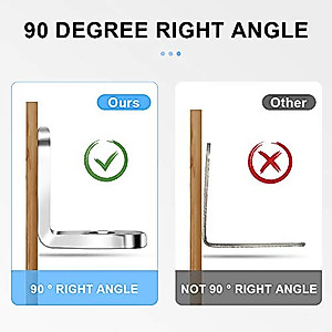 40PCS L Bracket Corner Brace, Stainless Steel L Brackets for Shelves, Metal Corner Bracket, Small Right Angle Bracket for Wood Furniture Chair Drawer Cabinet with 80PCS Screws (0.79 x 0.79 inch)