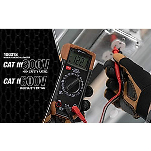 Southwire 10037K Electrical Test Kit with Full-Function Multimeter Non-Contact Voltage Detector and Outlet Tester Includes Test Leads and Batteries,Brown