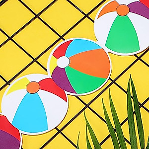 MAGICLULU Bulletin Board Bulletin Borders Stickers Beach Ball Border Trim Summer Blackboard Border Sticker for Party Classroom Wall Decoration Ocean Decor