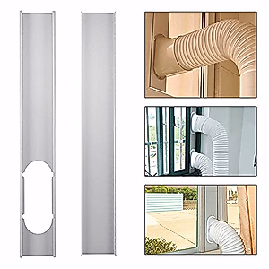 Portable Air Conditioner Window Kit Adjustable Window Slide Kit Plate,Window Seal for AC Unit Air Conditioner Accessories Portable AC Vent Kit for Exhaust Hose (2pcs Window Slide Kit Plate)