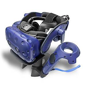 AFAITH VR Controller Holder and Display Stand, Virtual Reality Headset Storage Stand for HTC Vive Headset and HTC Vive Pro Headset (Black)