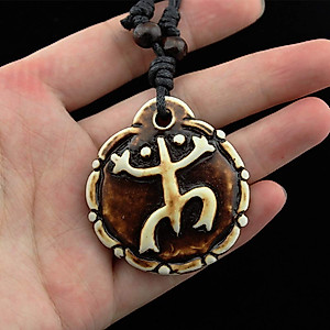Scddboy Puerto Taino Frog Pendant Necklace Sun Tribal Necklace