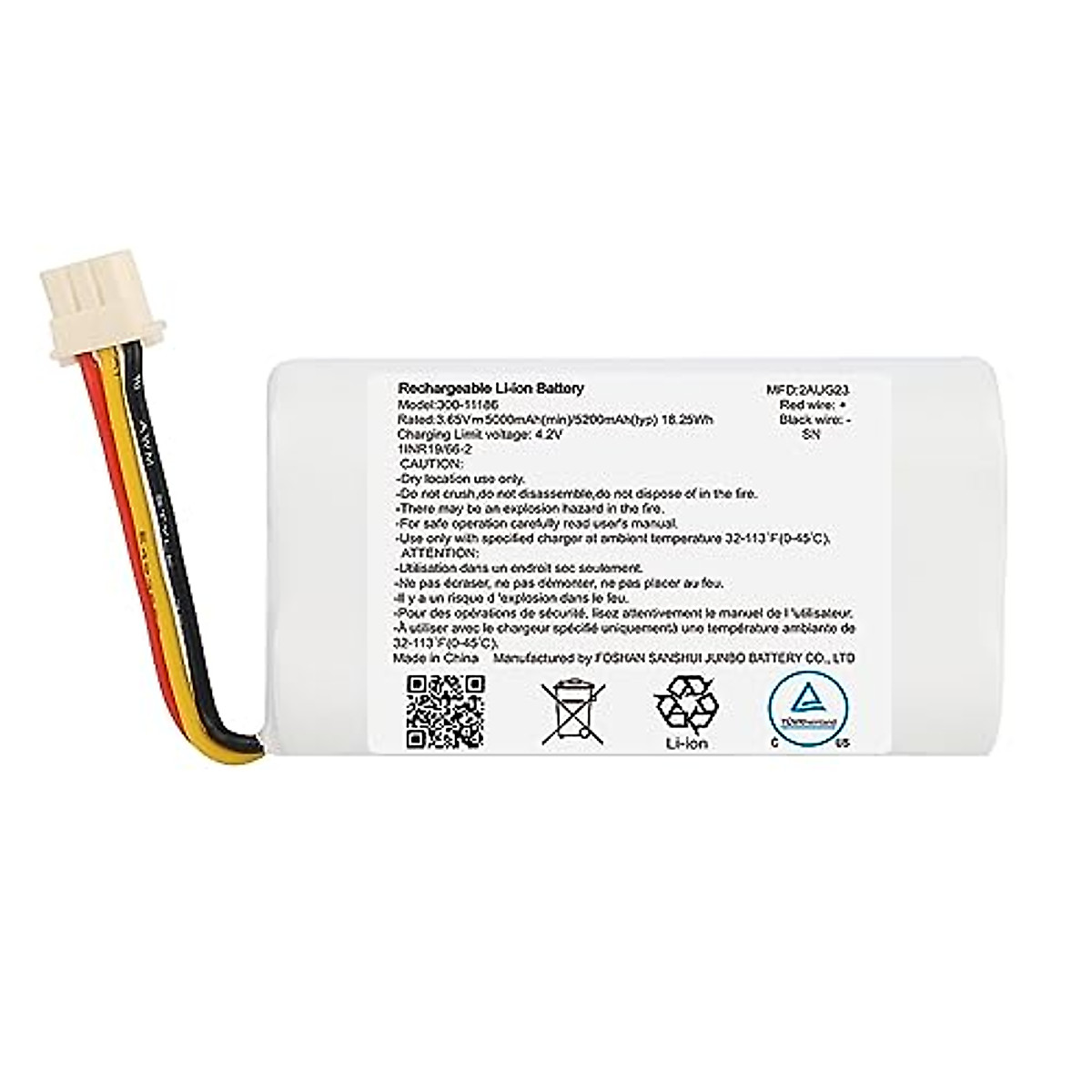 iMah Replacement Battery 300-11186 for Honeywell Resideo PROA7PLUS PROA7 PROA7PLUSC | 3.65V 5000mAh(min)/5200mAh(Type) 18.25Wh