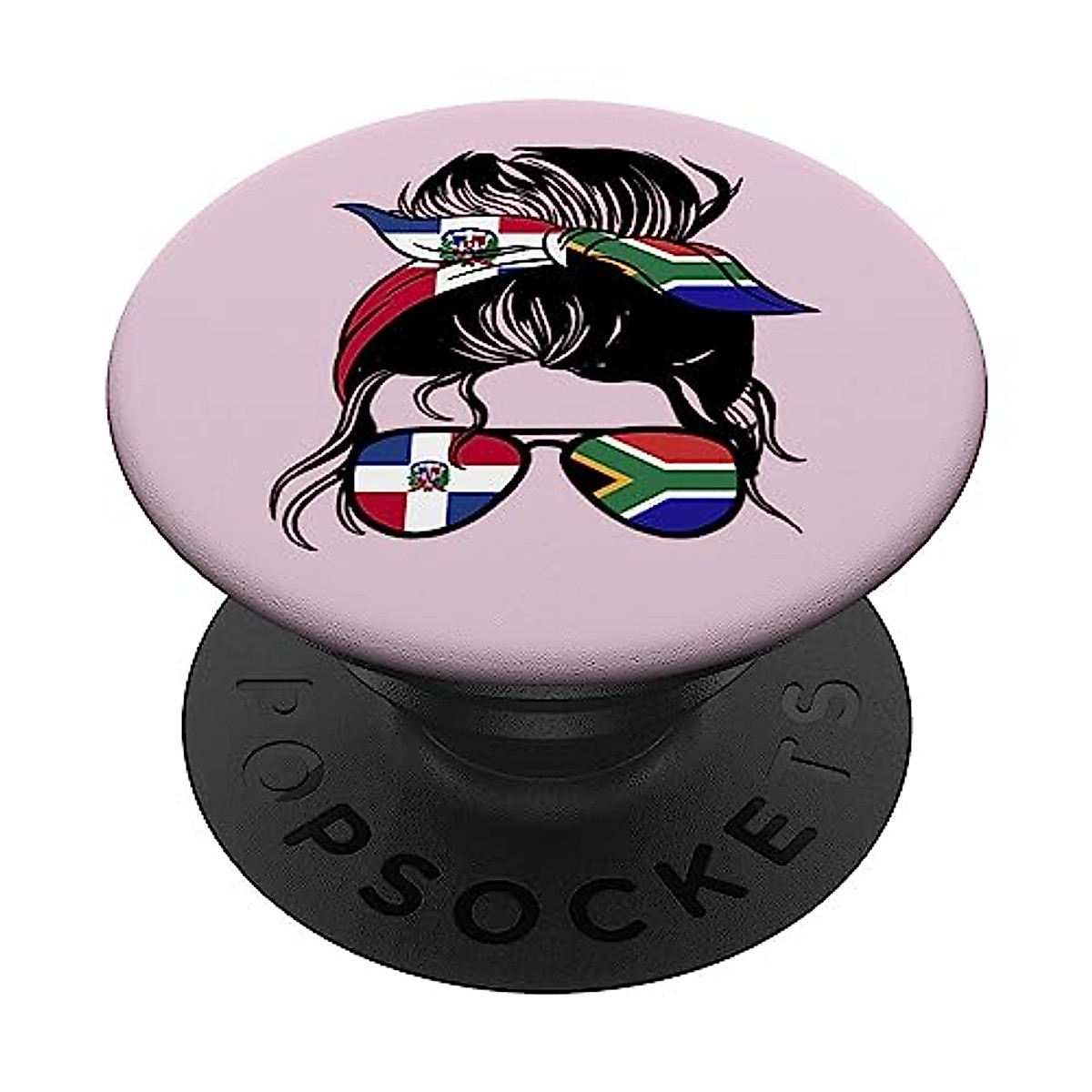 Half Dominican half South African Dominican and South Africa PopSockets Swappable PopGrip