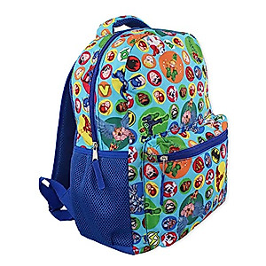 DC Super Friends Boys Girls 16" School Backpack (One Size, Blue)