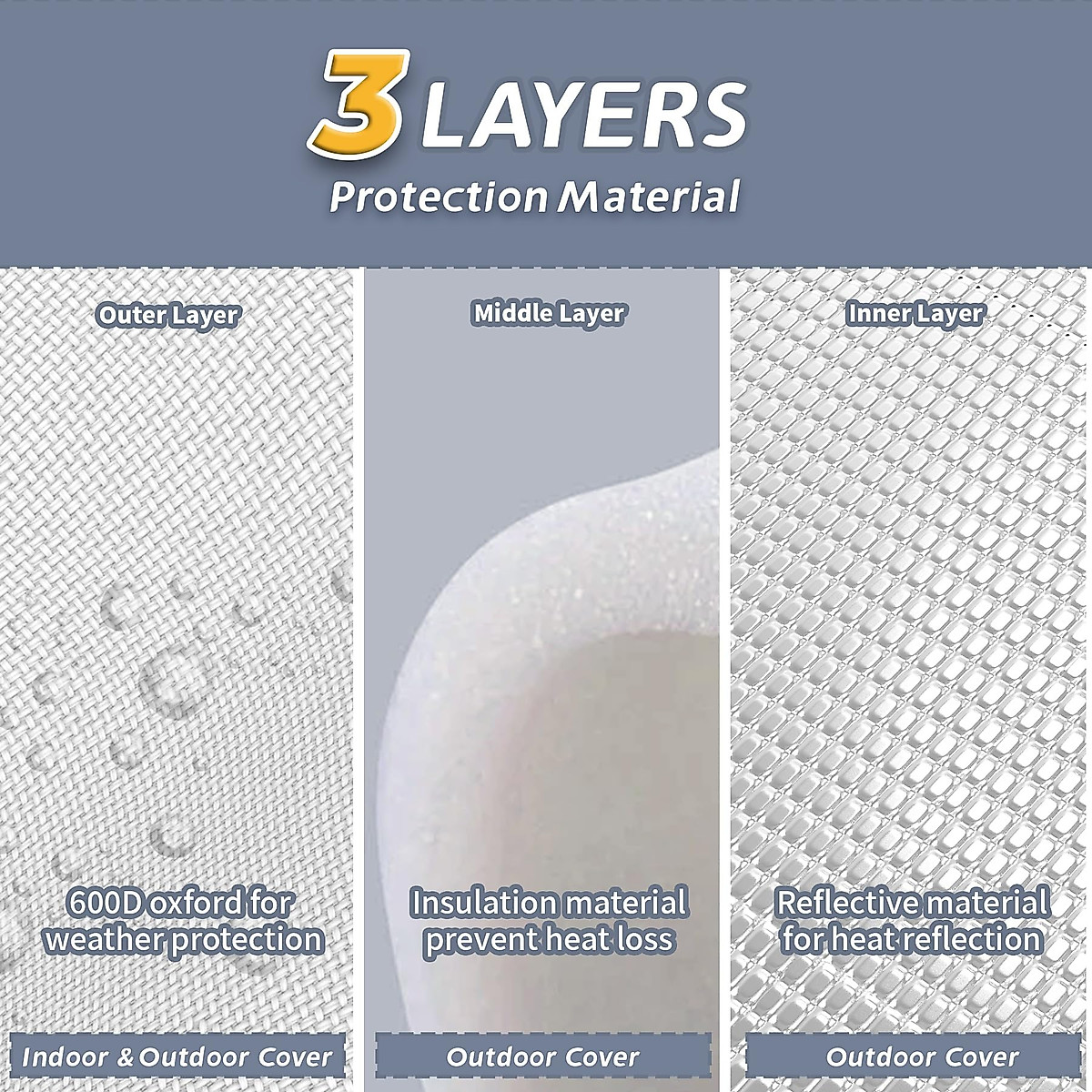 Flamorrw Outdoor Air Conditioner Cover and Indoor Air Conditioner Cover with Bag for U-Shaped Window AC Unit, Dustproof & Windproof Window AC Covers for Outside & Inside Unit Full Coverage Protection