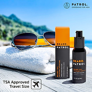 Beard Patrol Men's Beard Oil - Softens, Smooths & Strengthens Beard Growth – Grooming Beard and Mustache Maintenance Treatment - Cedarwood & Tonka