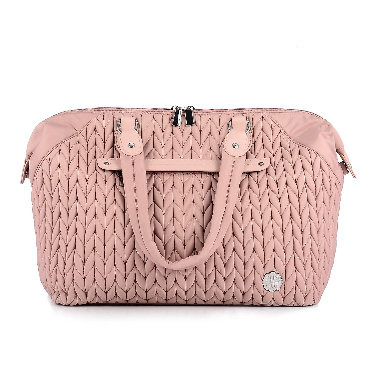 Diaper Bag Tote Baby Nappy Changing Bag Multifunction Large Baby Travel Handbag for Mom(Dusty Rose)