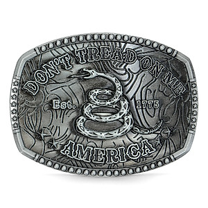 Belt Buckles Men Western Cowboy - Don't Treat On Me Belt Buckle Western Belt Buckles for Men Snake Belt Buckle Women Mens Belt Buckle Silver Belt Buckle, Cowboy Belt Buckles for Men Patriotic Hebillas