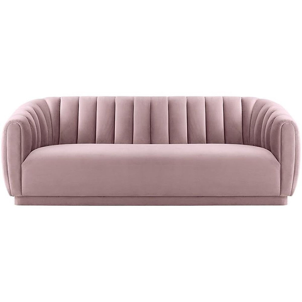 TOV Furniture Arno Collection Velvet Livingroom Sofa, Pink