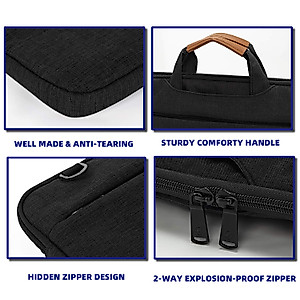 KINGSLONG Laptop Bag 17 17.3 Inch Laptop Shoulder Messenger Bag Case Sleeve, Lightweight Slim Computer Notebook Ultrabooks Carrying Case Briefcase Cover Men Women for Acer Asus Dell Lenovo HP Black