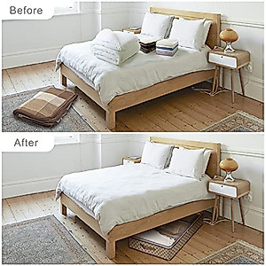 Bellzacasa 2 Pack Underbed Storage Bags 75L Foldable Clothes Bag Large Capacity Containers with Clear Lid Zippered Organizer with Handles for Clothes Blankets Bedding