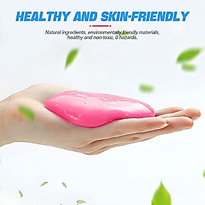 Cleaning Gel for Car, Auto Detailing Slime Mud, Putty Cleaner Dust Removal, Vehicle Interior Soft Glue Cleaning Tools Kit, Car Accessories for Cleaning Air Vents, Keyboard, PC, Laptops (Pink)