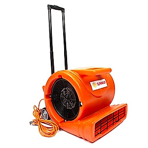 Generic 3-Speed Air Mover 1.3HP 5000 CFM Powerful Floor Blower Carpet Dryers Janitoral Floor Dryer with Telescopic Handle, Wheels